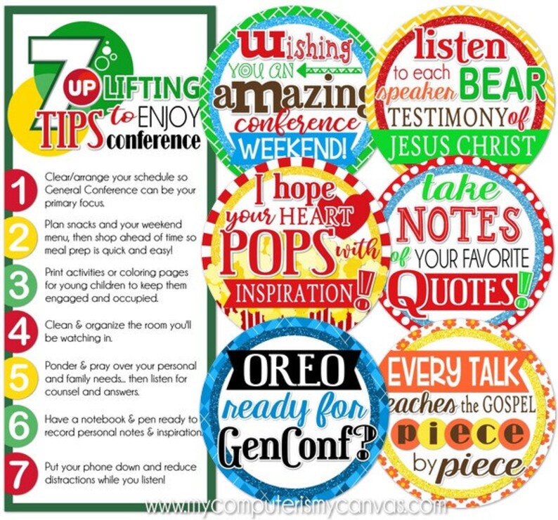 General Conference HANDOUT TAGS Gift Tags Candy Tags - Etsy