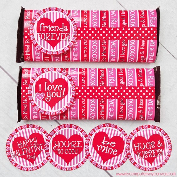 Valentine CHOCOLATE BAR Wrapper Candy Bar Treat Gift Idea - Etsy