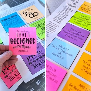 2024 Come Follow Me WEEKLY STICKY NOTES, Post-it Note Template, Weekly ...