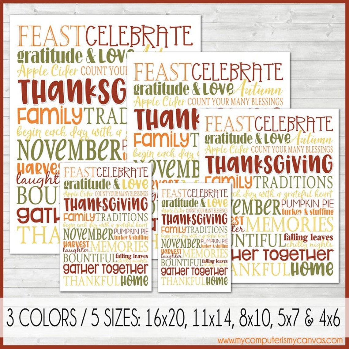 THANKSGIVING Subway Art November Subway Art PRINTABLE Wall - Etsy