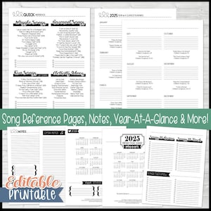 2025 Primary Music Leader PLANNER Printable, Singing Time, Chorister ...