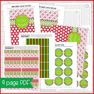 Christmas Journal & Notebook Gift Set, Merry and Bright, Lined Journal ...