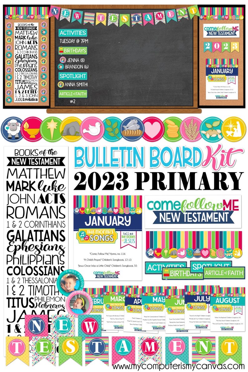 2023 PRIMARY Bulletin Board Kit NEW TESTAMENT Come Follow - Etsy