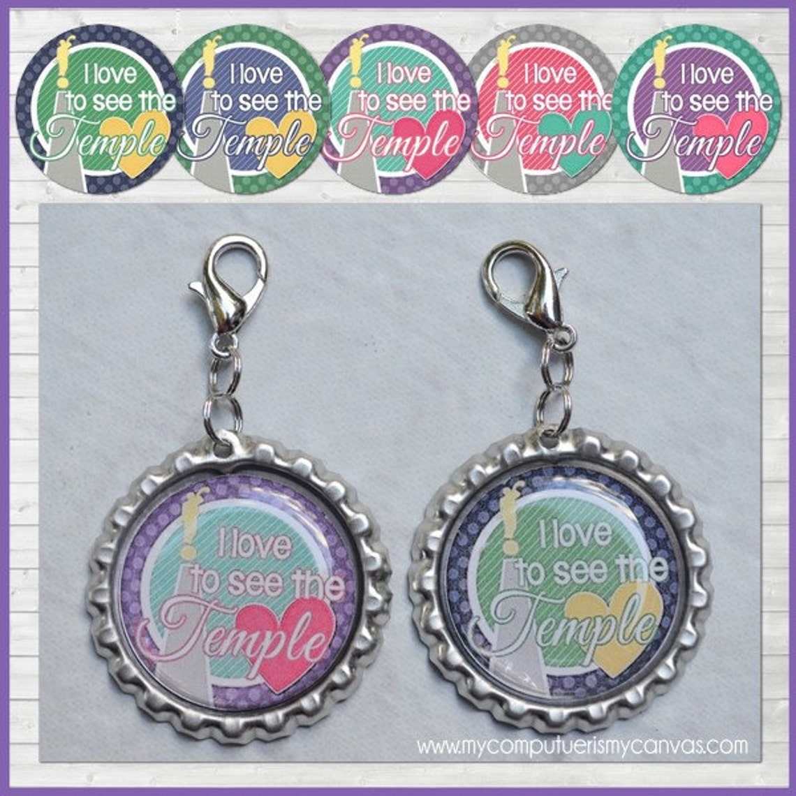 I Love to See the TEMPLE Bottle Cap Images, LDS Primary Song, 1 Inch ...