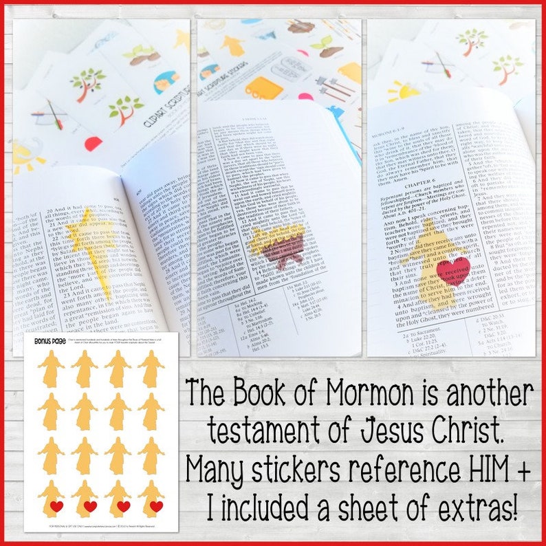Book of Mormon Stickers Scripture Stickers Clipart Stickers - Etsy