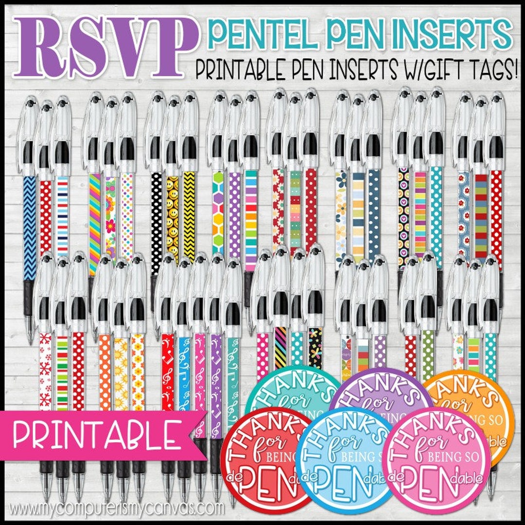 RSVP Pentel Pen Insert BUNDLE, Coordinating Pens, Stationary Gift Idea ...