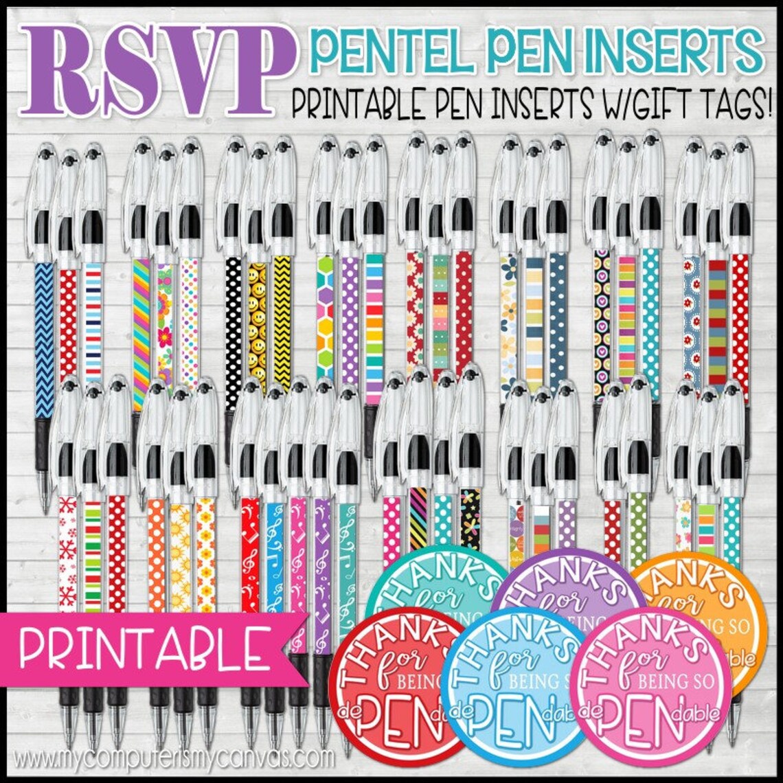 RSVP Pentel Pen Insert BUNDLE Coordinating Pens Stationary - Etsy