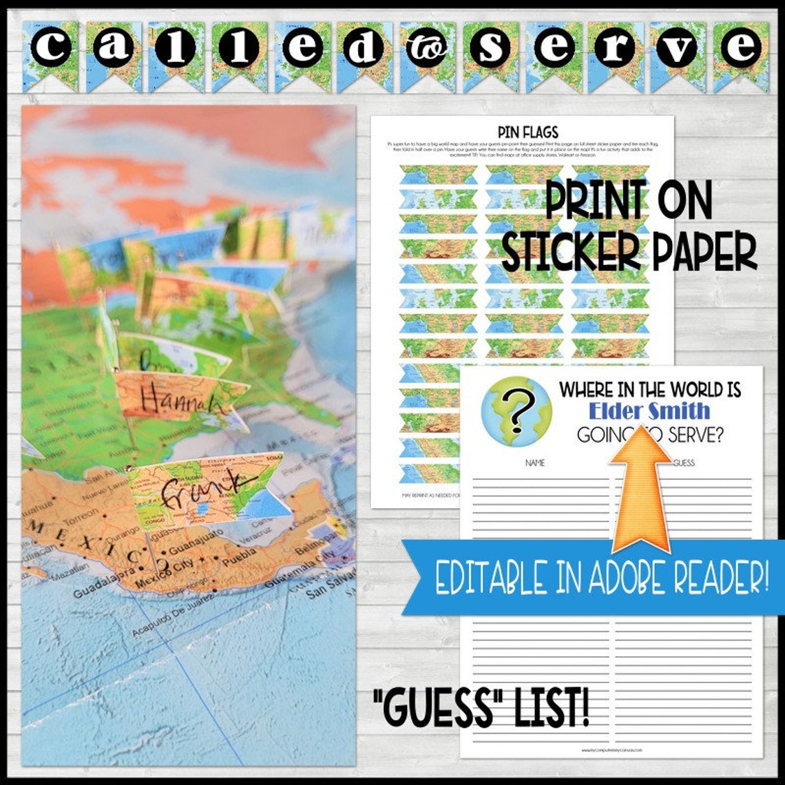 MISSION CALL Opening Kit, Called to Serve Banner, LDS Missionary ...