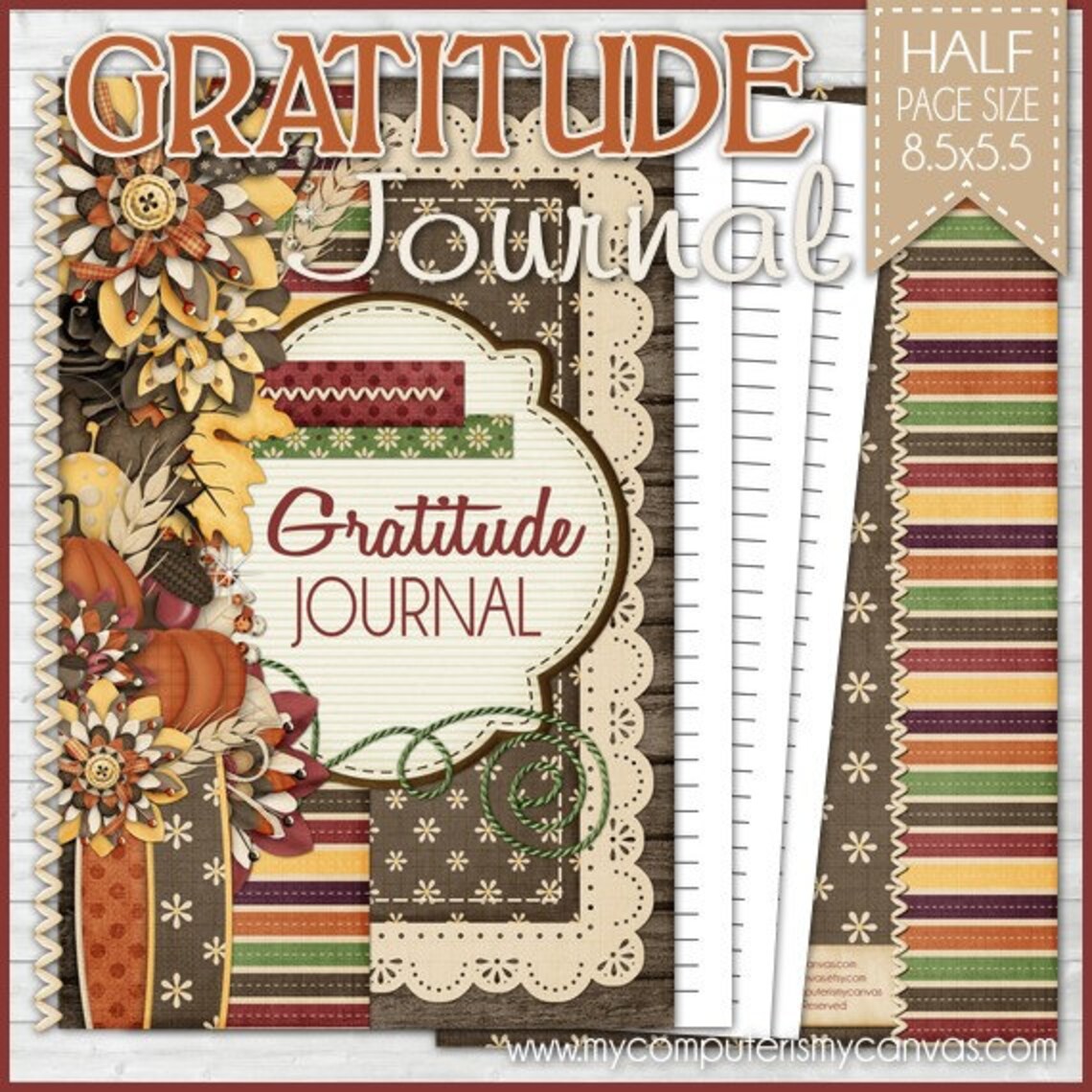 GRATITUDE JOURNAL Thanksgiving Notebook Blessings - Etsy