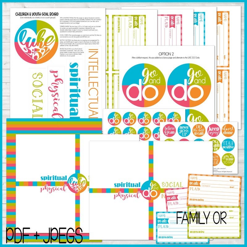 GOAL SETTING Bulletin Board Kit Children & Youth Program | Etsy