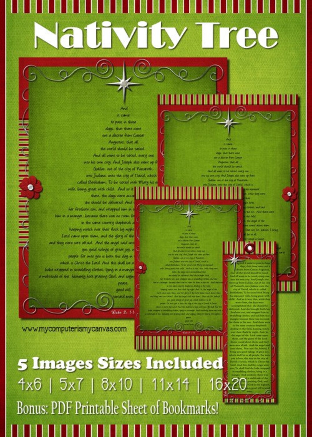 Luke 2 Nativity Tree, Christmas BUNDLE - Printable Instant Download - Etsy