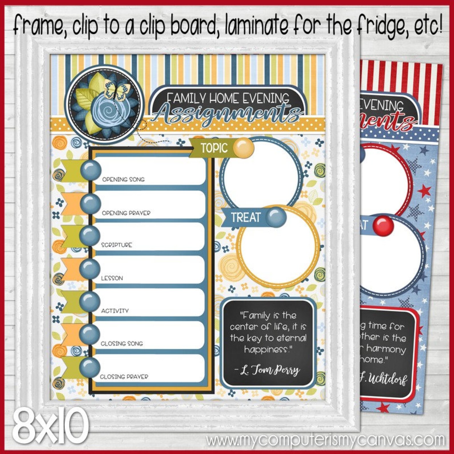 PRINTABLE FHE Charts, Monthly Family Home Evening Charts, Family Home ...