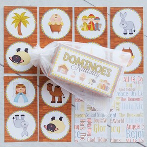 Printable Nativity Game, Christmas DOMINOES, Holiday Party Game, Party ...