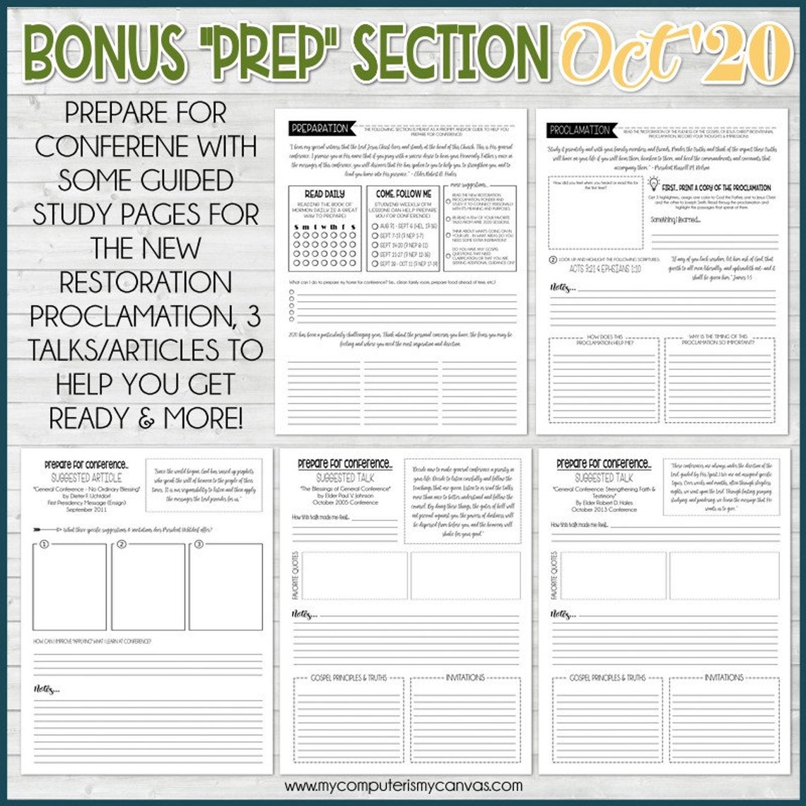 General Conference Journal Notebook Study Journal OCTOBER - Etsy