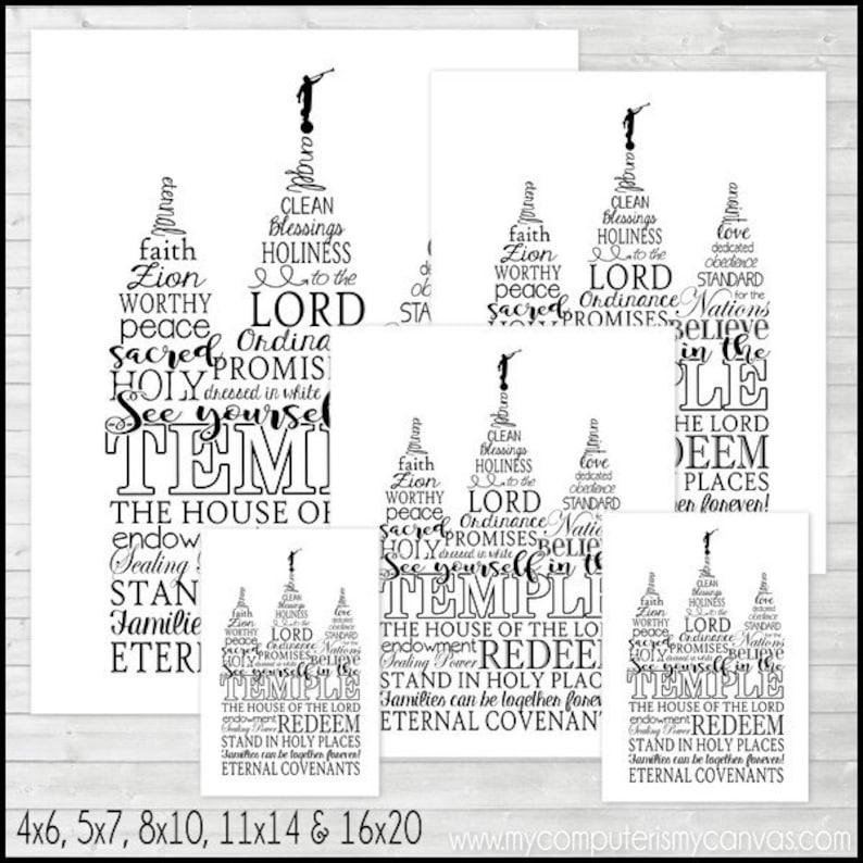 LDS Temple Art, LDS Temple Print, Salt Lake Temple Picture, LDS ...
