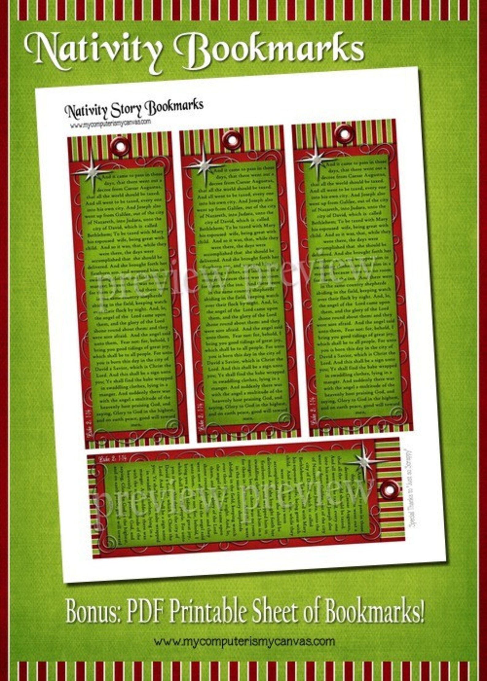 Luke 2 Nativity Tree, Christmas BUNDLE - Printable Instant Download ...