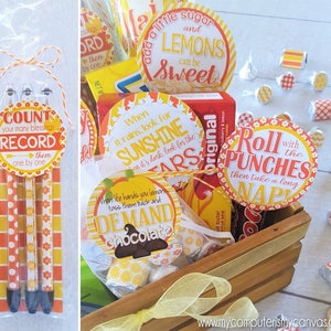 BOX of SUNSHINE Kit, Printable Gift Tags, Hello Sunshine, Encouragement ...