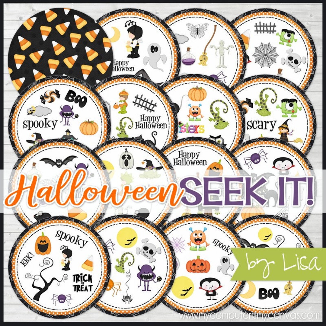 Halloween SEEK IT Match Game, Halloween Printables, Party Games, Class ...
