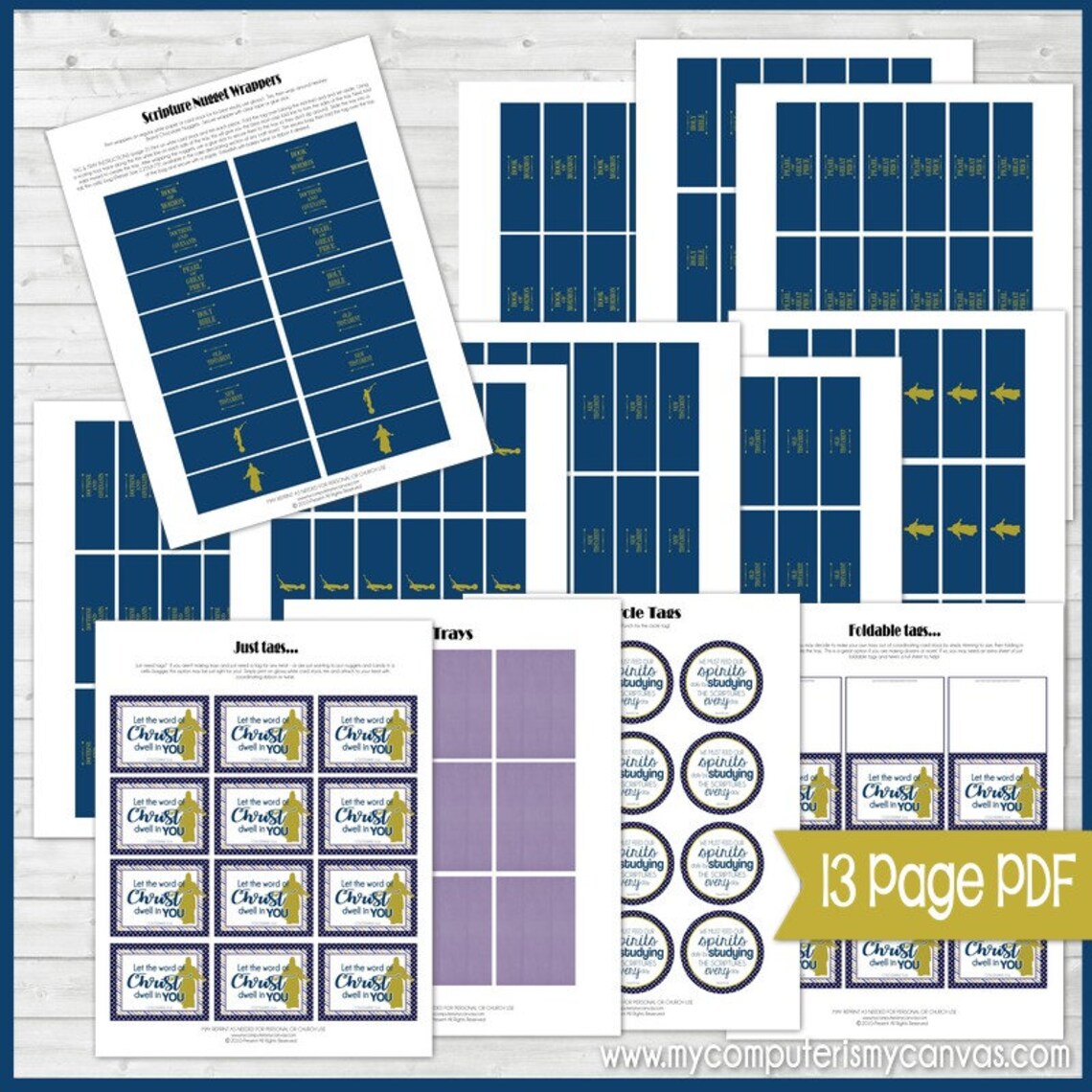 Scripture Nugget Wrappers, Standard Works, Scripture Handout, Book of ...