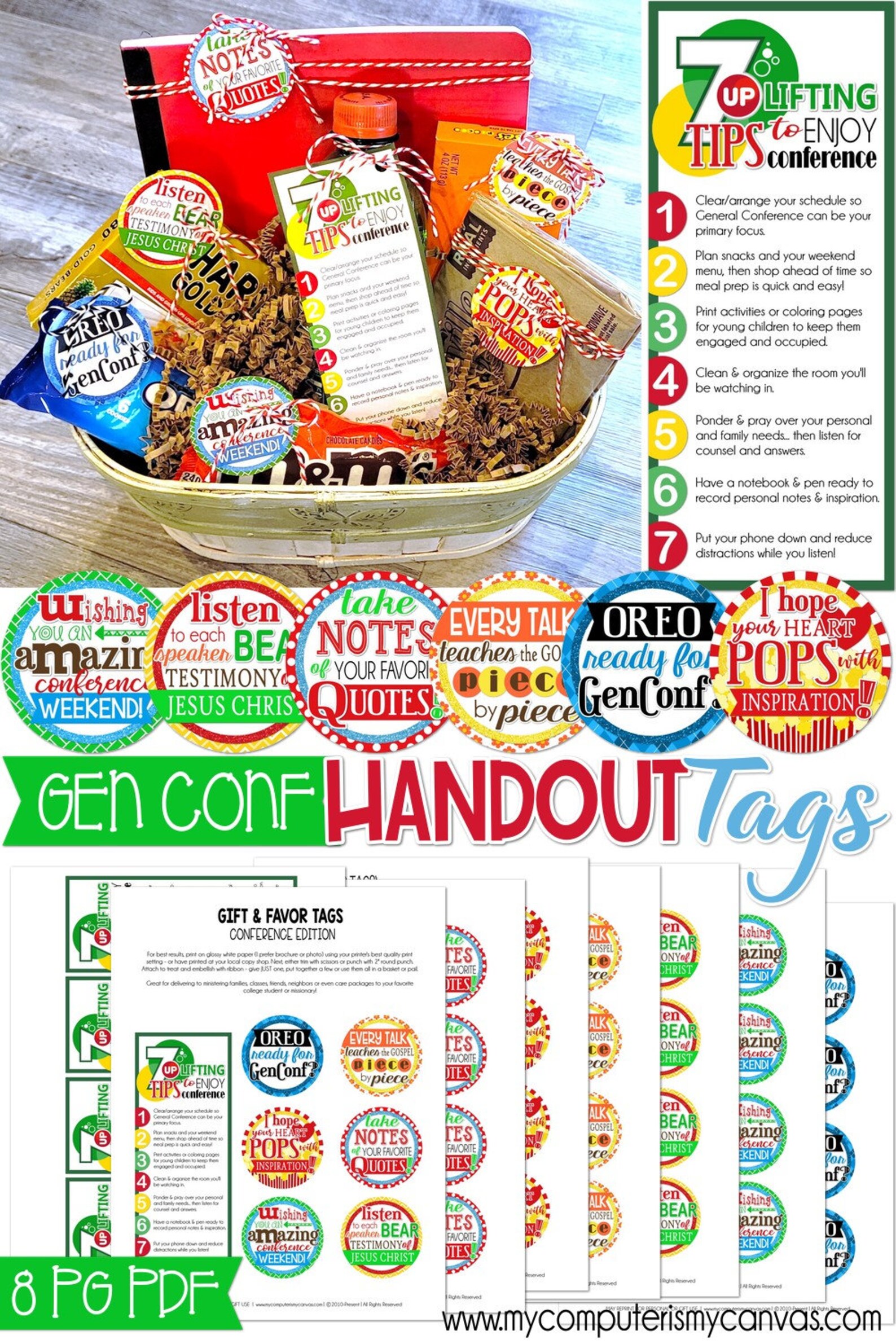 General Conference HANDOUT TAGS Gift Tags Candy Tags - Etsy