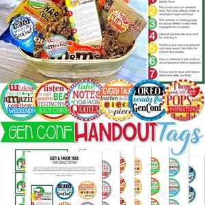General Conference HANDOUT TAGS, Gift Tags, Candy Tags, Encouragement ...