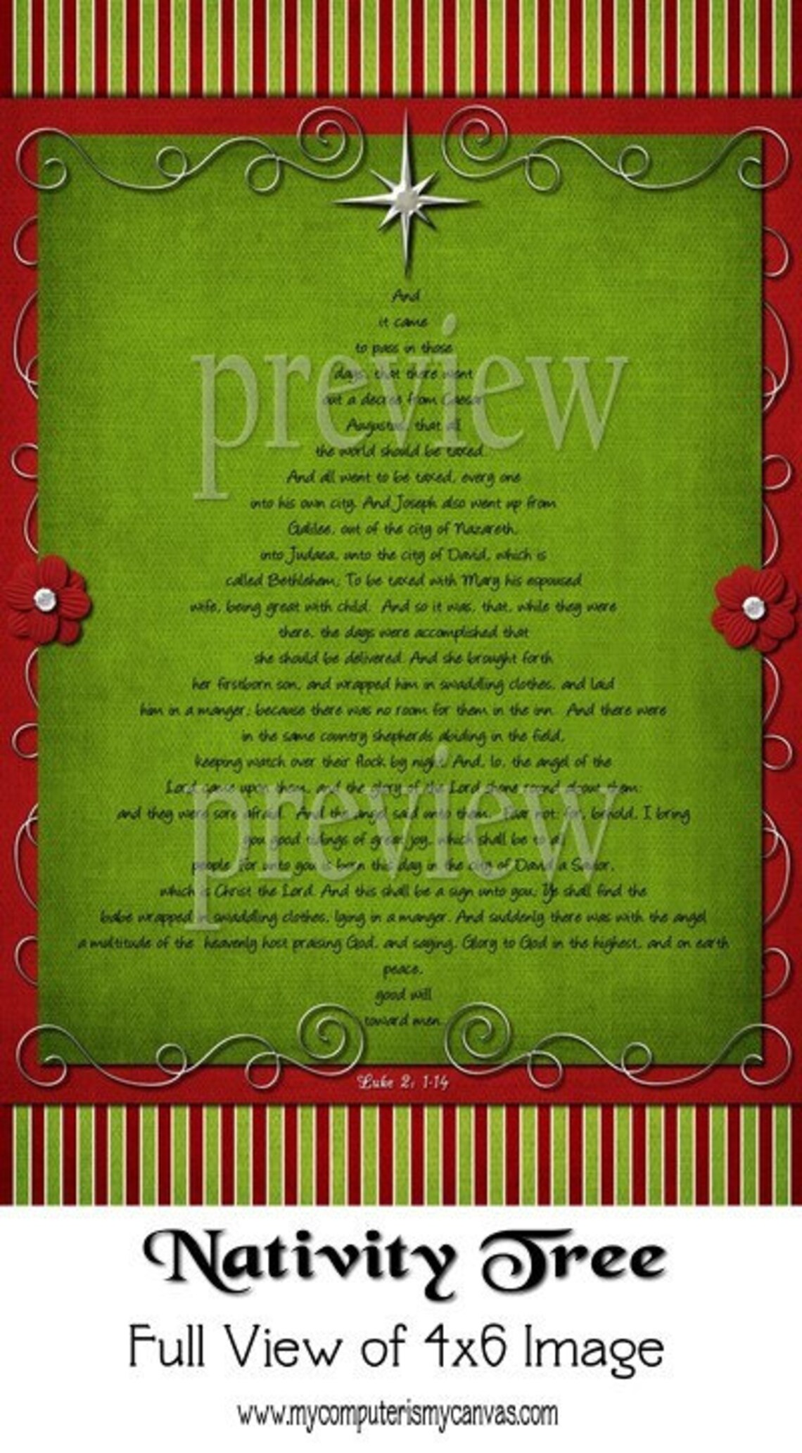 Luke 2 Nativity Tree, Christmas BUNDLE - Printable Instant Download ...