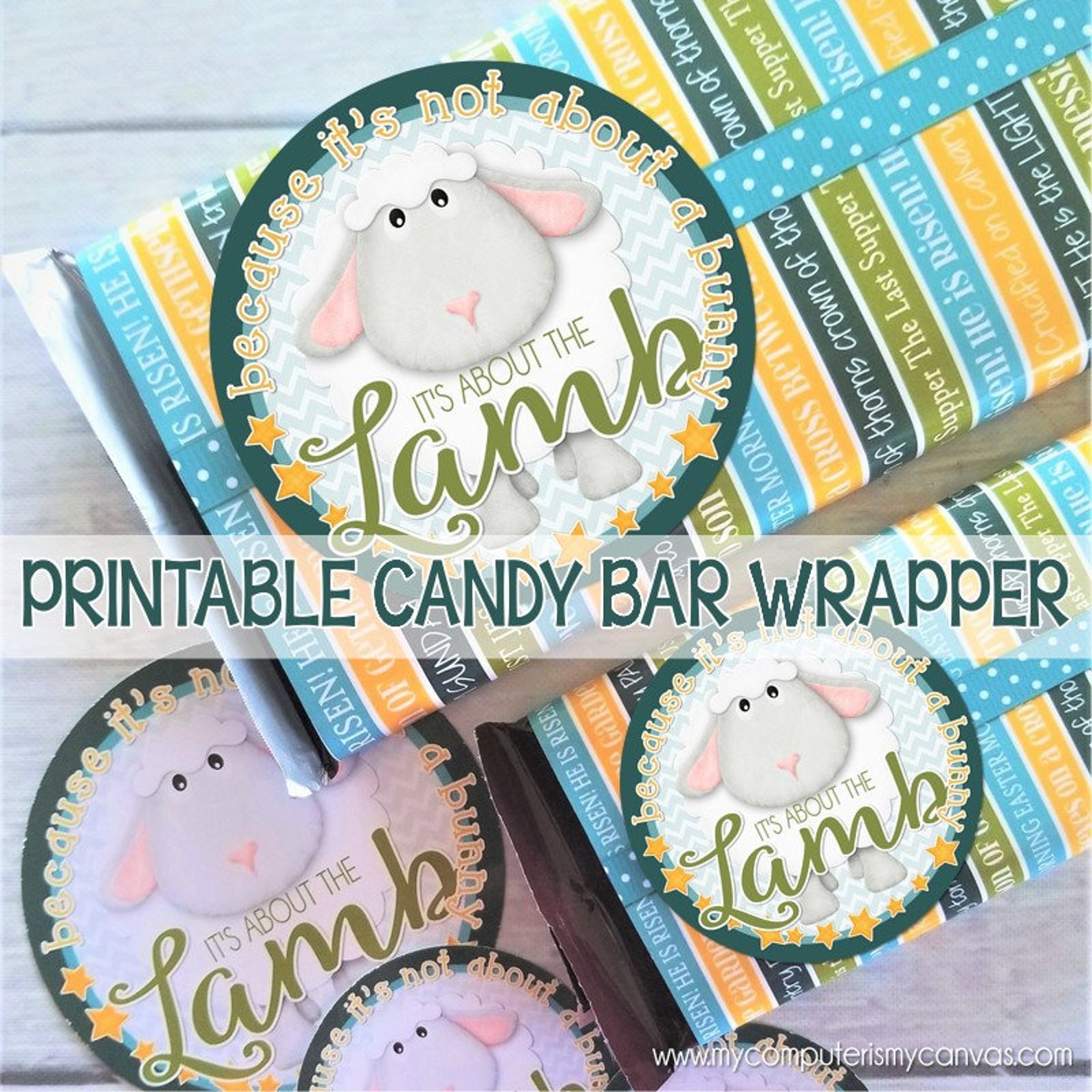 Religious EASTER Chocolate Bar Wrapper, It's About the LAMB, Religious ...