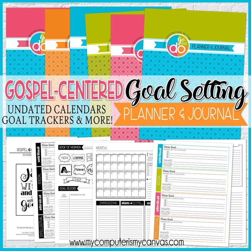 Goal Planner GOSPEL GOAL SETTING Planner Journal Goal - Etsy