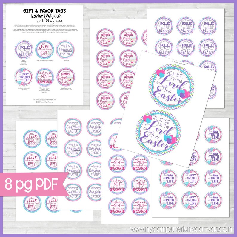 RELIGIOUS Easter Basket Gift Tags Christian Easter Gifts - Etsy