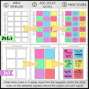 2024 Come Follow Me WEEKLY STICKY NOTES, Post-it Note Template, Weekly ...