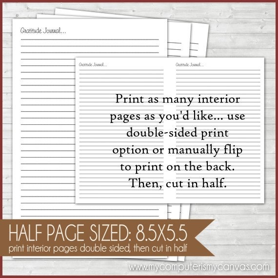 GRATITUDE JOURNAL Thanksgiving Notebook Blessings - Etsy