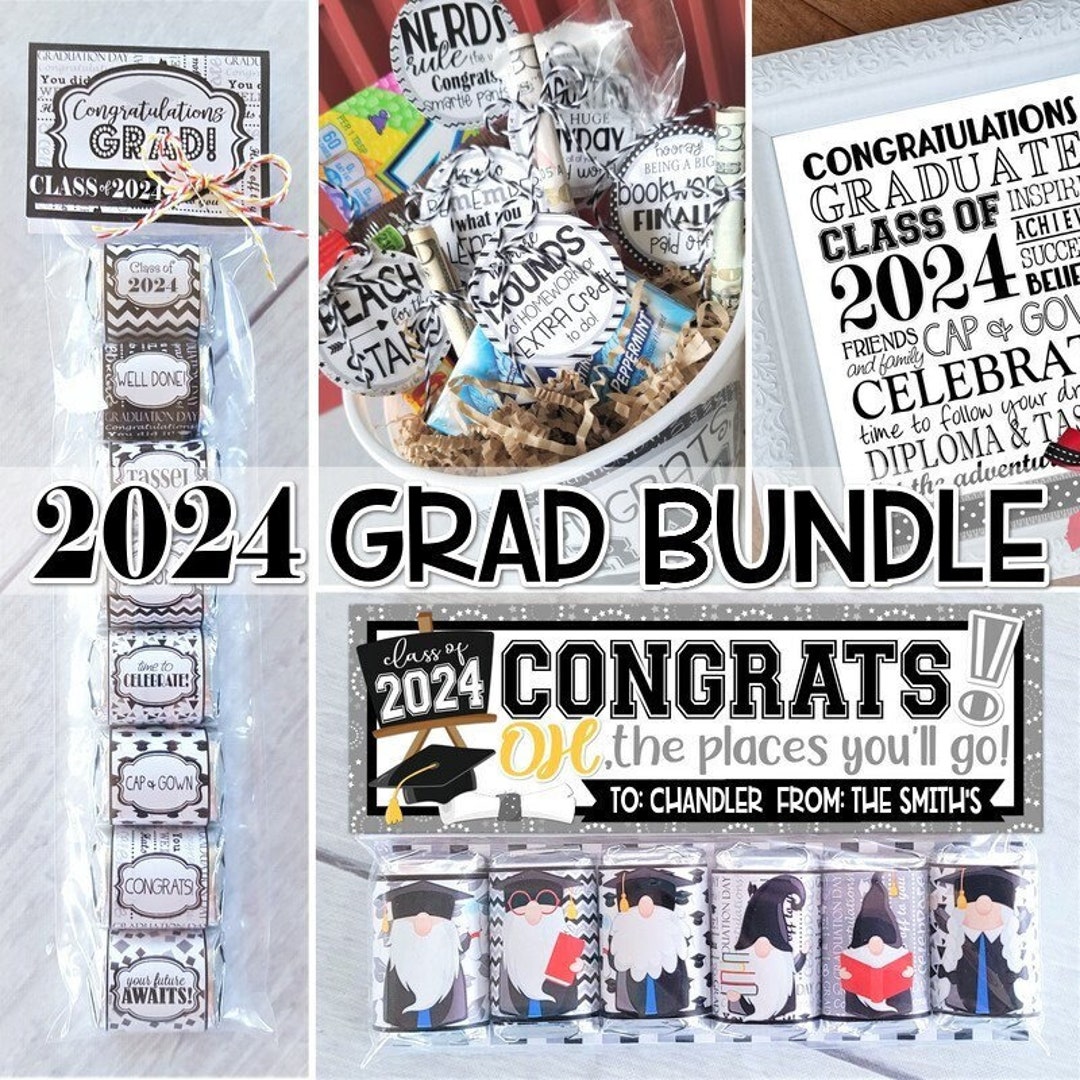 2024 Graduation BUNDLE, Nugget Wrappers, Subway Art, Graduation Gift ...