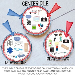 MEDICAL SEEK IT Match Game, Career Day, Hospital Game, Care Package ...