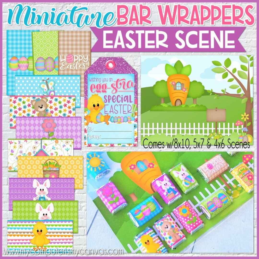 Easter Bunny MINIATURE BAR Wraps, Easter Basket Stuffer, Easter Gift ...