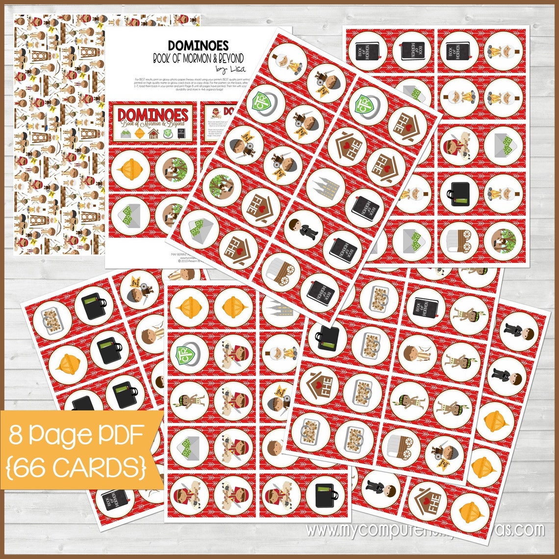 Book of Mormon DOMINOES, Primary Game, LDS Printable, Book of Mormon ...