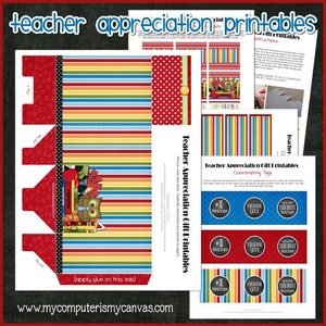 TEACHER APPRECIATION Printables Gift Set, Teacher Appreciation Gift ...