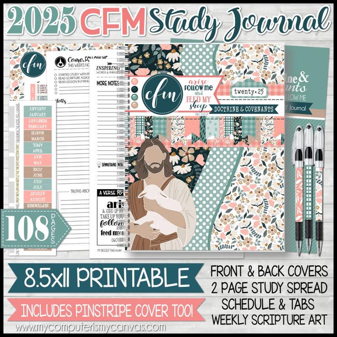2025 D&C Come Follow Me Study JOURNAL Printable, Notebook, Study ...