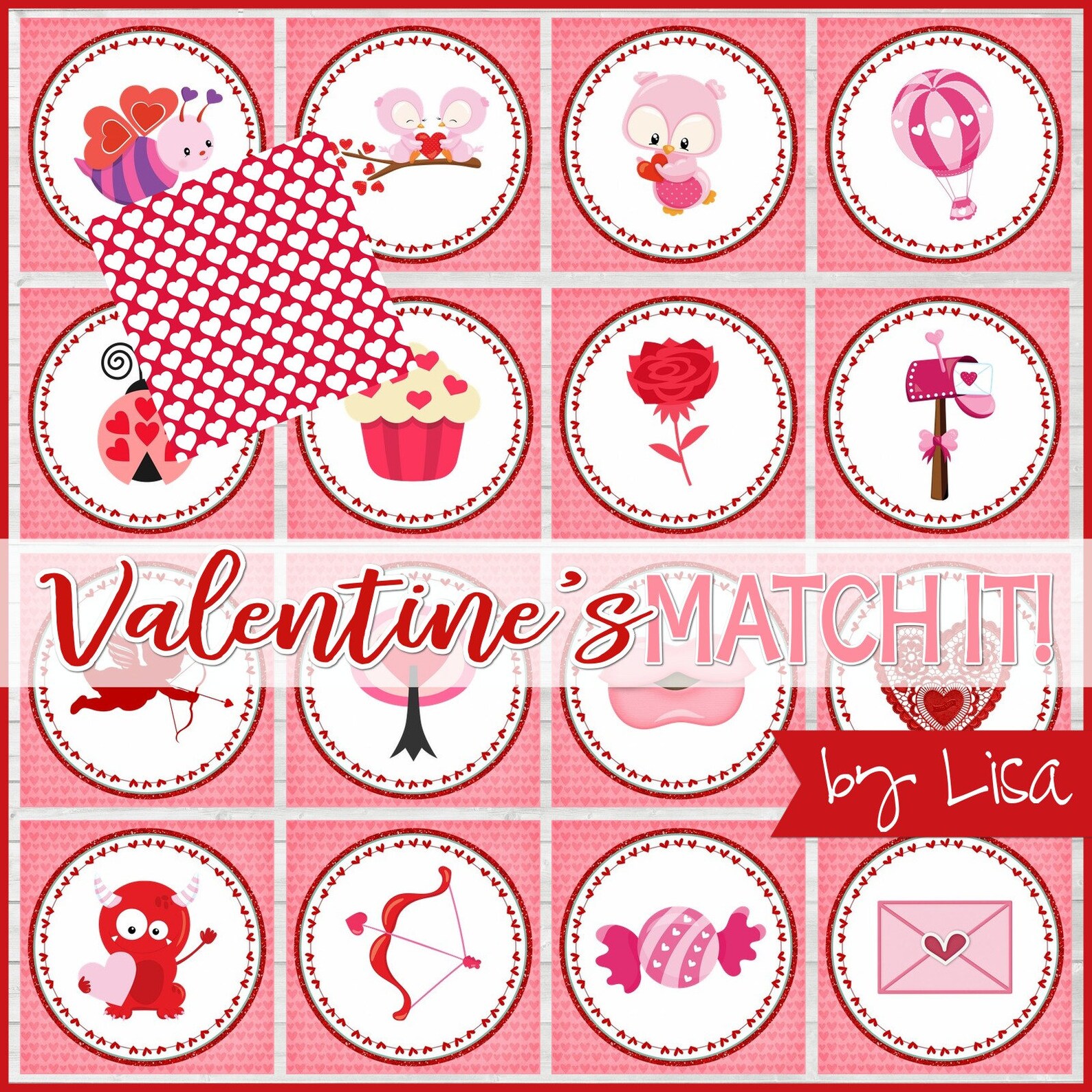 Printable Valentine's Game DOMINOES Valentine's Day - Etsy