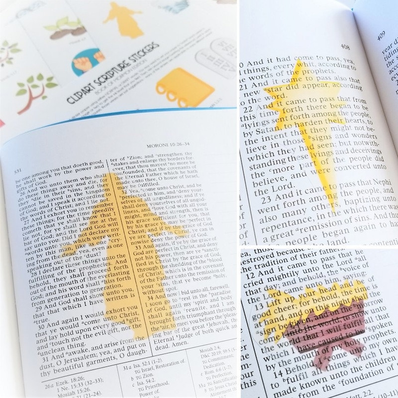Book of Mormon Stickers Scripture Stickers Clipart Stickers - Etsy