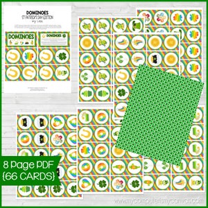 Printable St. Patrick's Day Game, DOMINOES, St. Patty's Day, Class ...