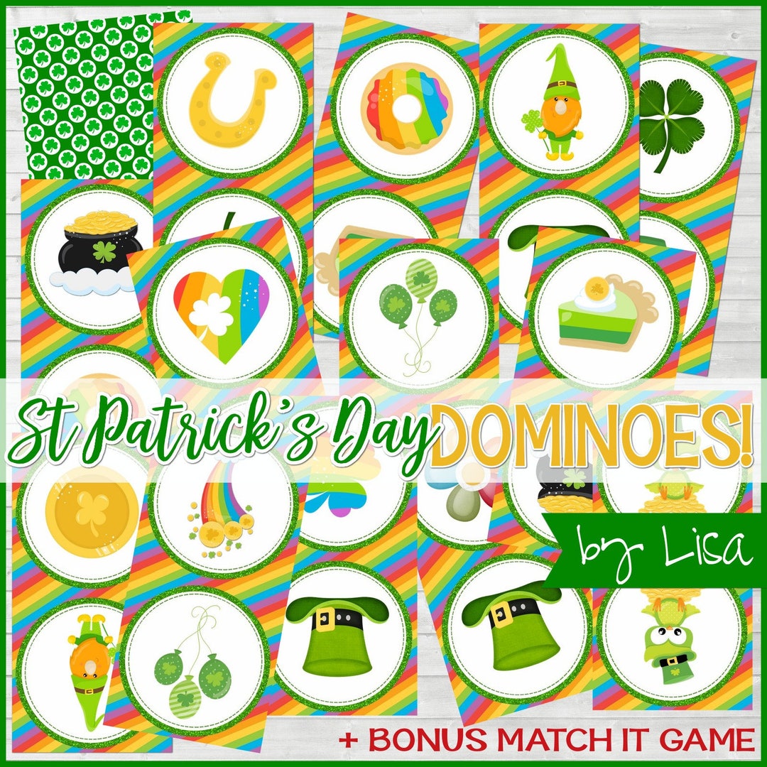 Printable St. Patrick's Day Game, DOMINOES, St. Patty's Day, Class ...