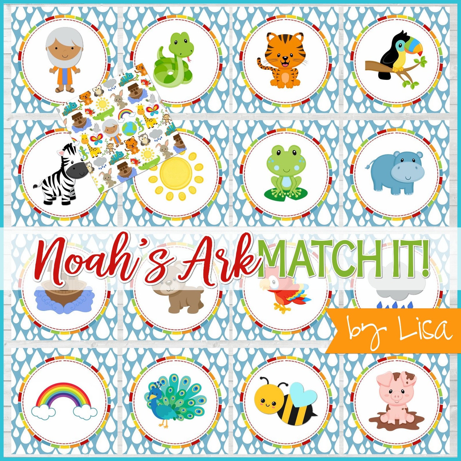 Printable Noah's Ark Game, DOMINOES, Bible Story Game, Sunday School ...