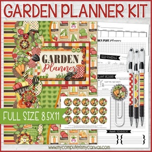 GARDEN PLANNER + Garden Journal - Printable Garden Bundle, Gardner Gift ...