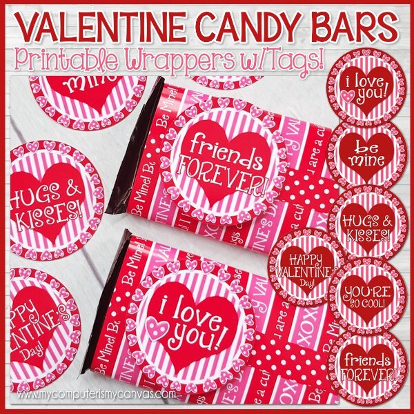 Valentine CHOCOLATE BAR Wrapper Candy Bar Treat Gift Idea - Etsy