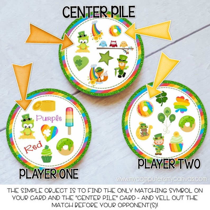 St. Patrick's Day SEEK IT Match Game, Classroom Party Game, St. Patty's ...