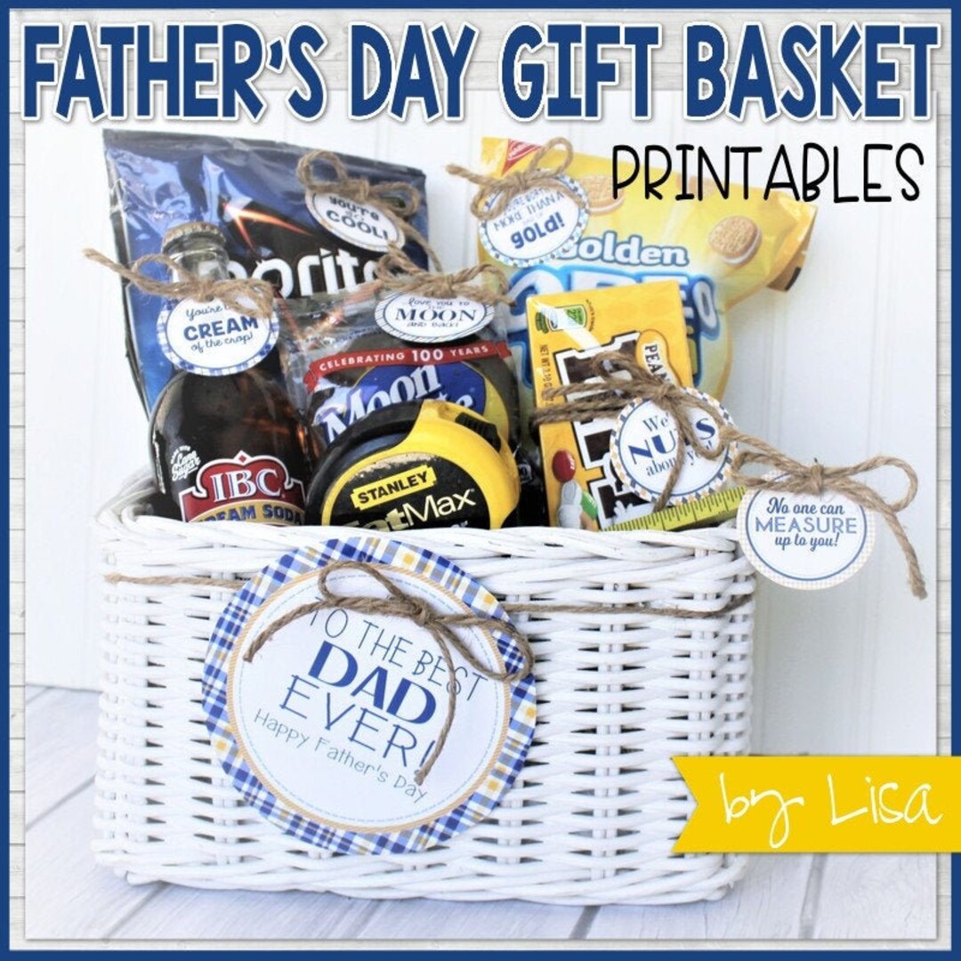 Father's Day Gift Tags, Father's Day Gift Basket Printables, Gifts for ...