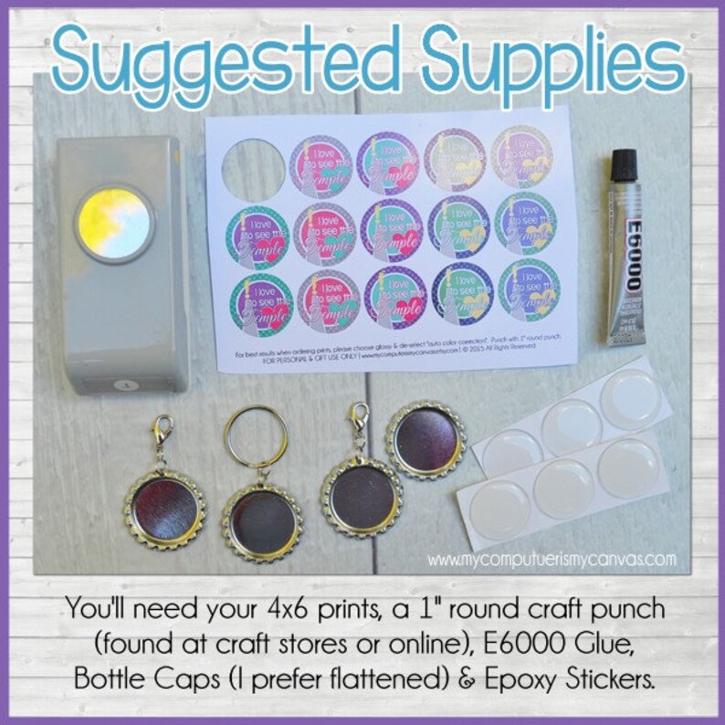 I Love to See the TEMPLE Bottle Cap Images, LDS Primary Song, 1 Inch ...