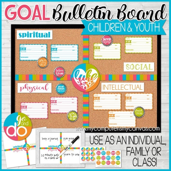 GOAL SETTING Bulletin Board Kit Children & Youth Program - Etsy