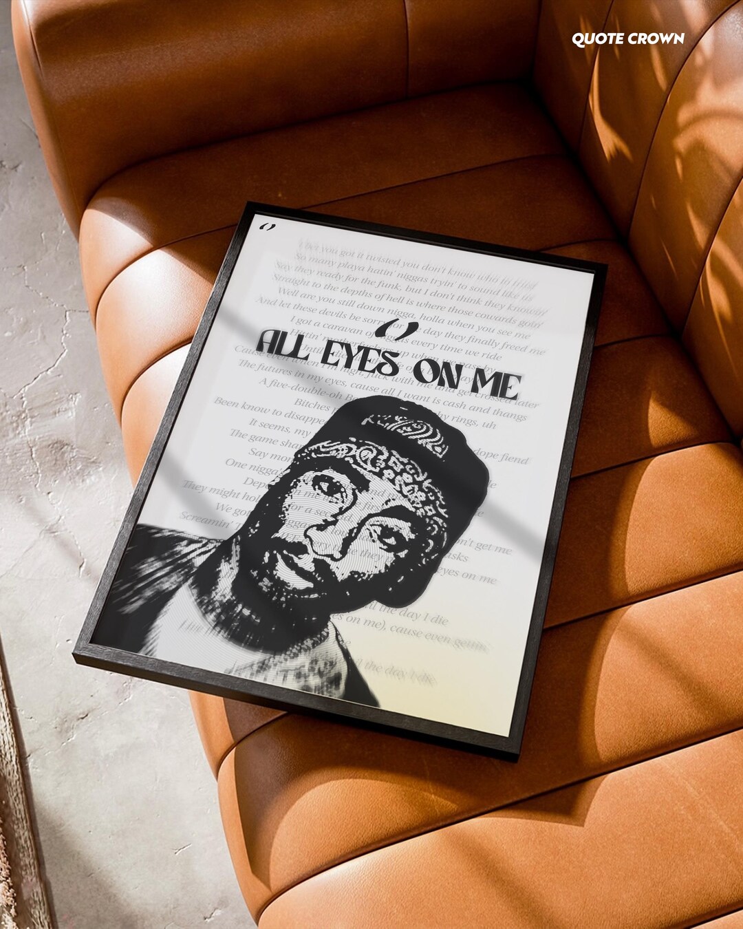 Tupac - "all Eyez on Me" Abstract Style Poster, Legendary Hip Hop Wall ...
