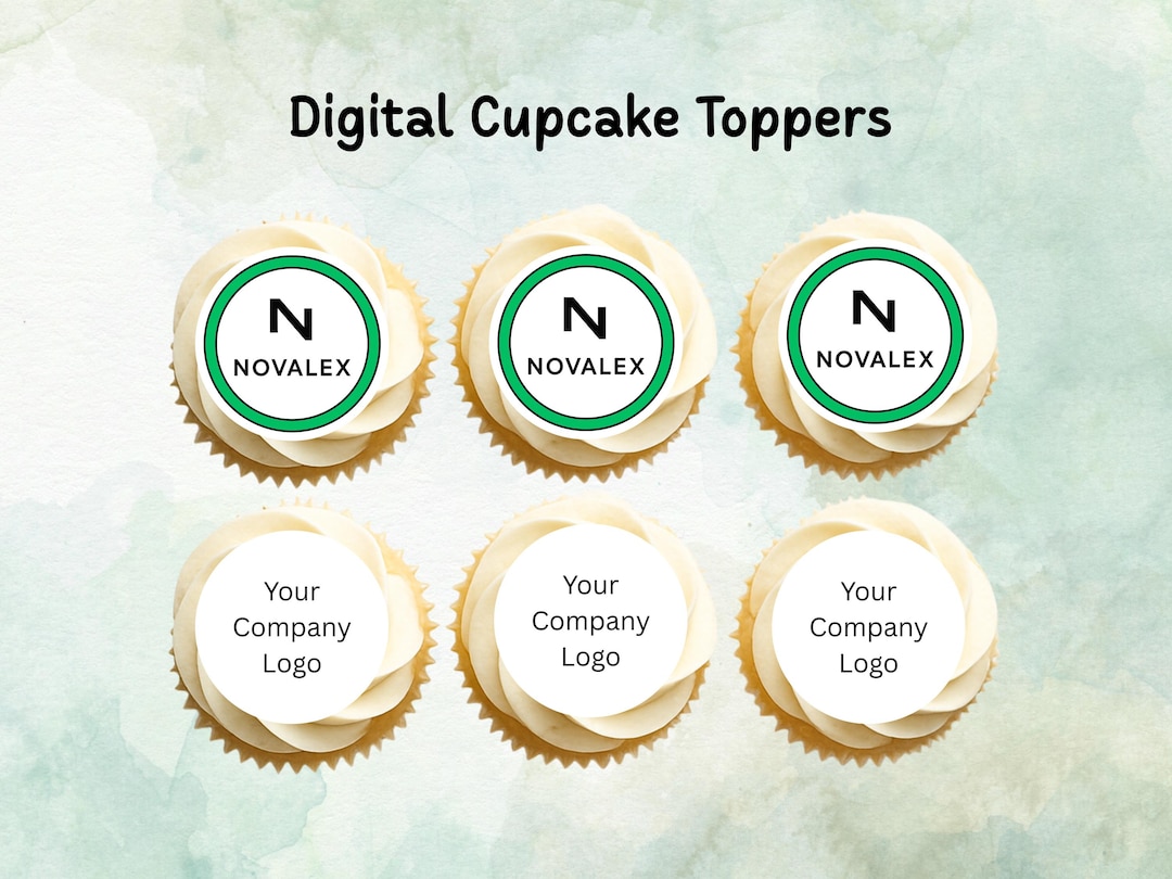 Digital Download Cupcake Toppers, Customized, Company Logo Toppers - Etsy